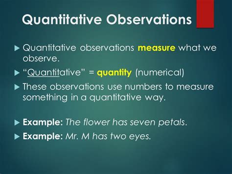 Quantitative Observation Definition