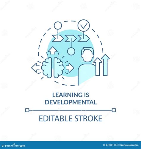 Learning Is Developmental Turquoise Concept Icon Stock Vector Illustration Of Acquisition
