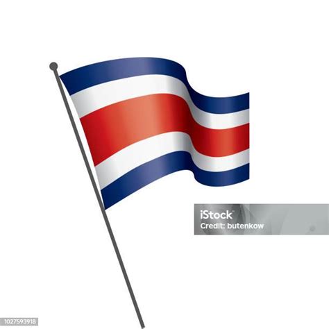 코스타 리카 플래그 흰색 배경 벡터 일러스트 레이 션 0명에 대한 스톡 벡터 아트 및 기타 이미지 0명 3차원 형태 개념 Istock