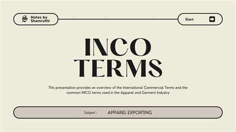 Understanding Inco Terms A Comprehensive Guide To International Trade Ppt