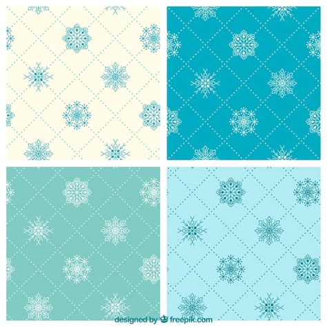 Premium Vector Collection Of Snowflake Patterns