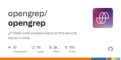 Github Opengrepopengrep 🔎 Static Code Analysis Engine To Find