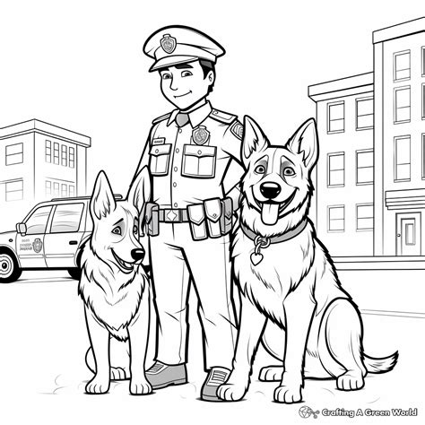Police Dog Coloring Page