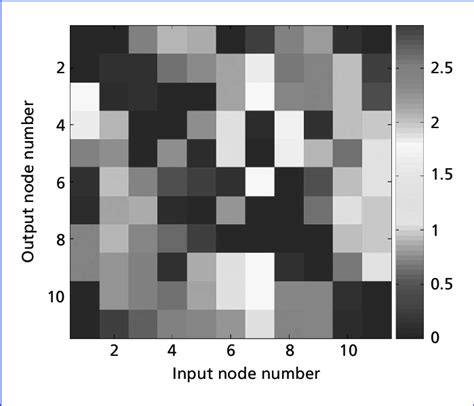 Coupling Between Input And Output Nodes In A Simple Mesh Network