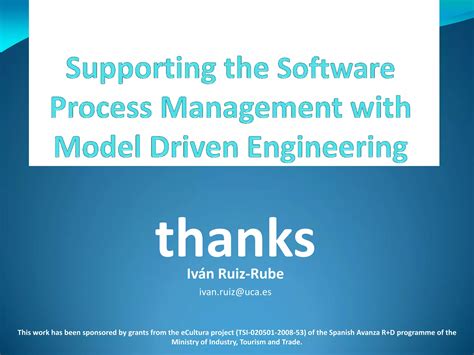 Supporting The Software Process Management With Model Driven Engineering Pdf Computer