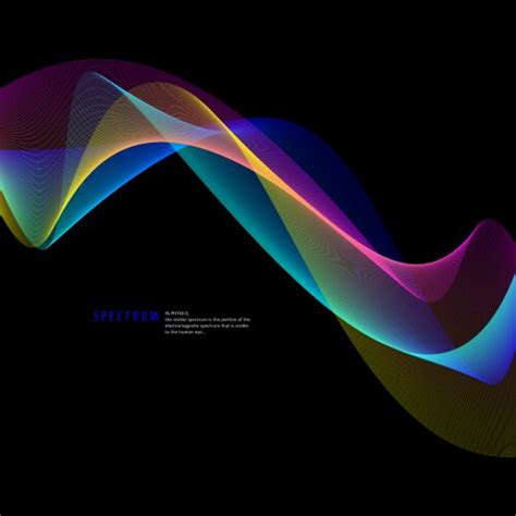 Colorful Energy Smoke Curl Wave Header Element Vector Image