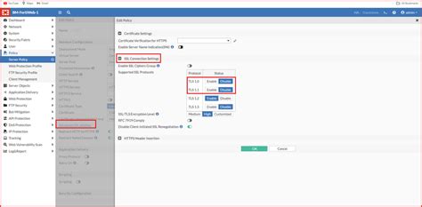Technical Tip Disable Tls 10 And 11 In Fortiweb Fortinet Community