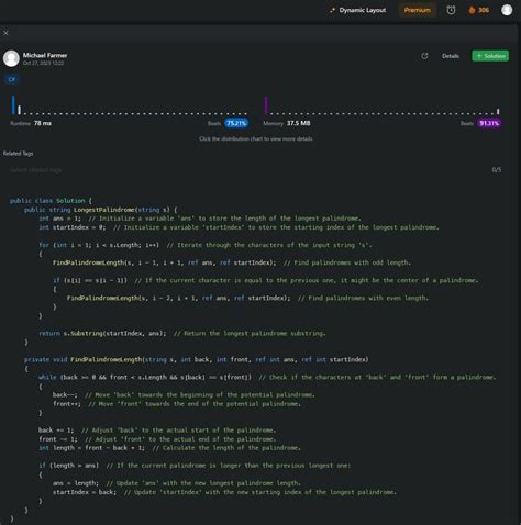 Leetcode Longest Palindrome Substring Medium Michael Farmer Posted