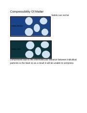 Compressibility Of Matter Compressibility Of Matter Solids Can Not Be Solids Before Solids