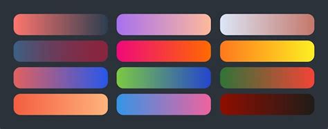 Premium Vector Multiple Color Gradient Set