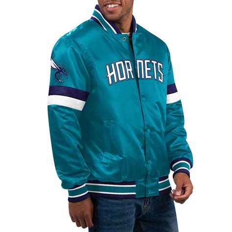 Teal Starter Satin Charlotte Hornets Home Game Jacket