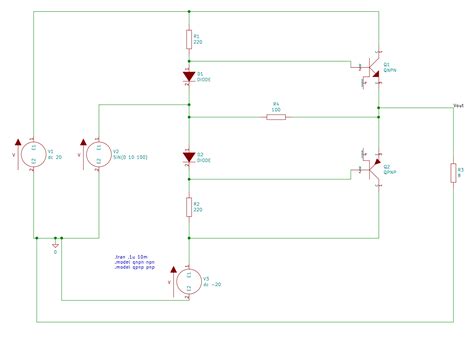 Spice Resistor Between Input And Output For Push Pull Follower