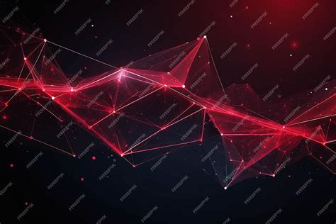 Premium Photo Abstract Red Polygonal Space Dark Background With
