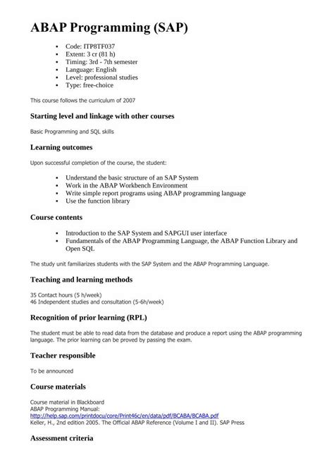 pdf abap programming sap · fundamentals of the abap programming language the abap function