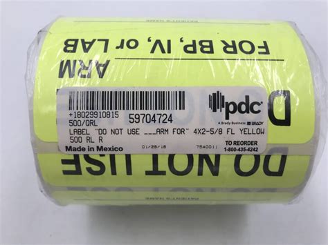 Pdc 59704724 Do Not Use Label 500qrl Yellow Gb Tech Usa