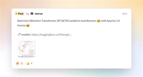 Merve On Hugging Face Real Time DEtection Transformer RT DETR Landed In Transformers With
