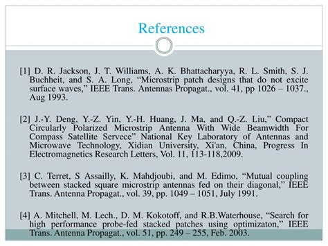 Ppt Design And Simulation Of Rectangular Patch Antenna Powerpoint Presentation Id 4171834