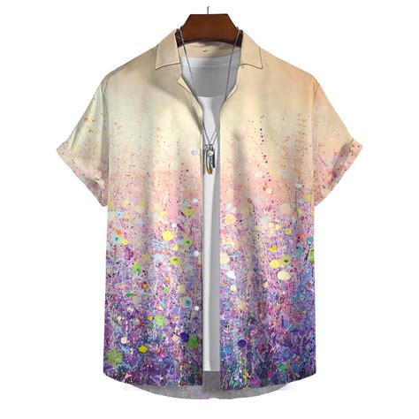 남성용 하와이안 셔츠 꽃무늬 3d 프린트 야외 거리 반팔 단추 의류 라펠 셔츠 여름 의류 2024 셔츠
