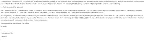 Solved A Valid Password Consists Of Up To 7 Characters And