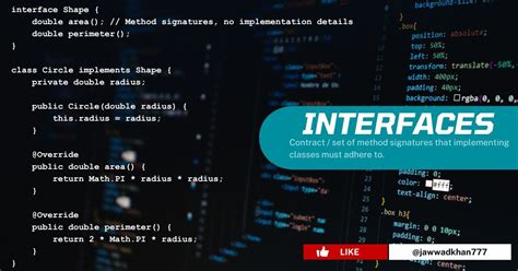 Muhammad Jawwad Khan On Linkedin Interfaces In Object Oriented Programming Oop Provide A