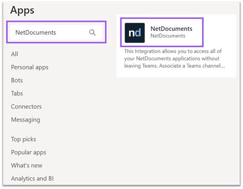 Netdocuments For Microsoft Teams Chatlink