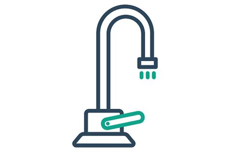 수도꼭지 아이콘입니다 디스펜싱과 관련된 아이콘입니다 선 아이콘 스타일입니다 물 요소 벡터 일러스트 레이 션 가정 주방에 대한 스톡 벡터 아트 및 기타 이미지 Istock