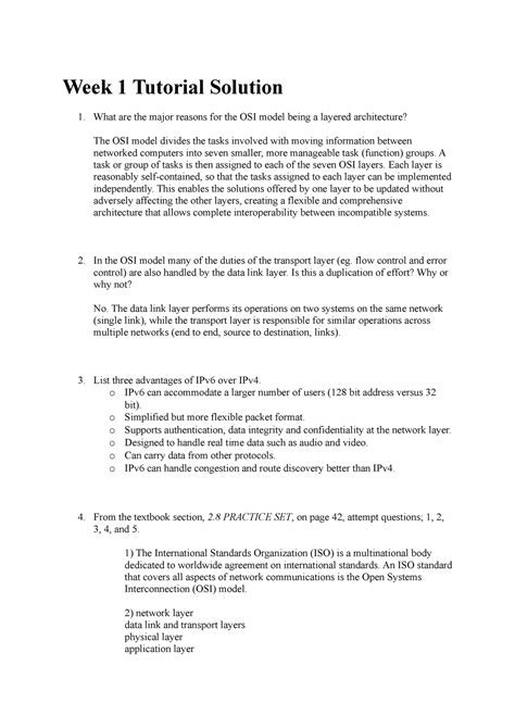 Week 1 Tutorial Solution Week 1 Tutorial Solution 1 What Are The