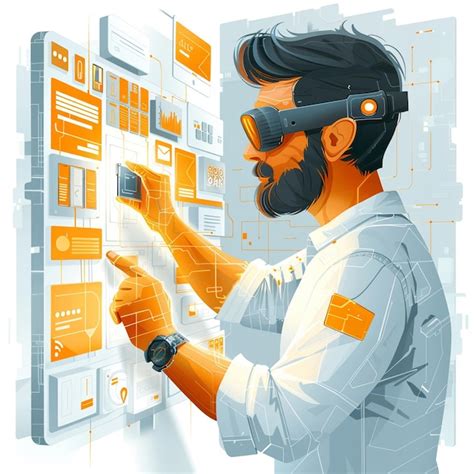 Mobile App Developer Arvr In A It Illustration Premium Ai Generated Image