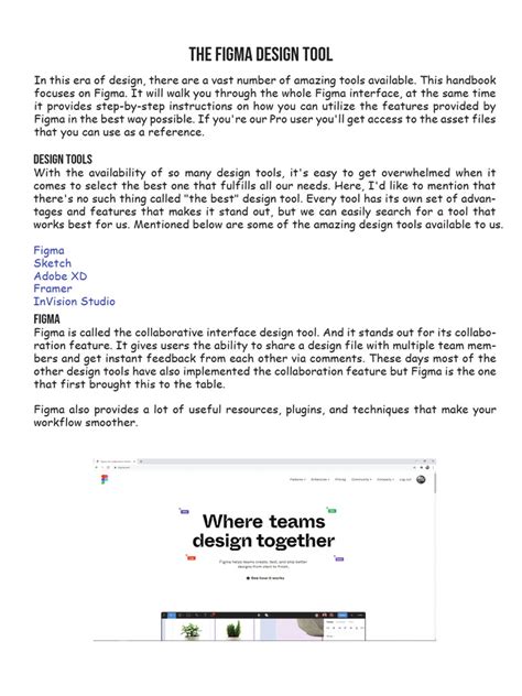 1 The Figma Design Tool Figma Handbook Design Code Pdf Page
