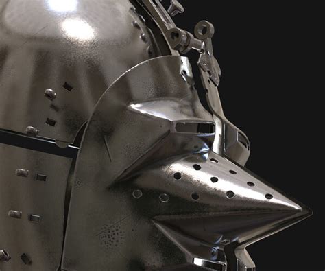 Artstation Klappvisor Bascinet 3d Print Model Resources