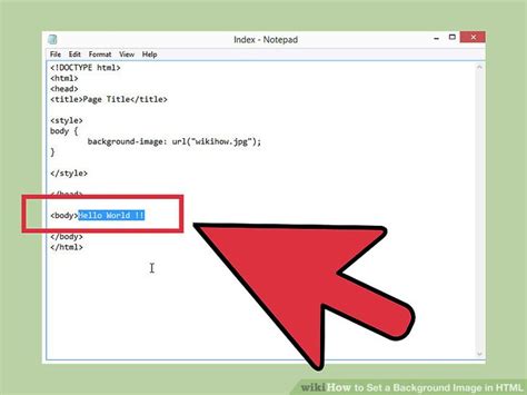 How To Set A Background Image In HTML Steps With Pictures