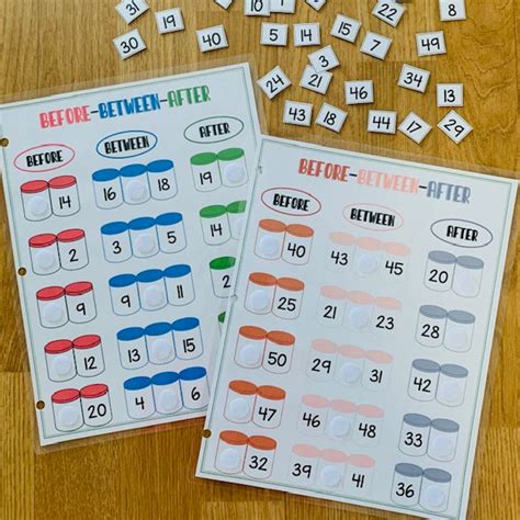 sequencing numbers sequence numbers worksheet math concepts homeschool learning game etsy