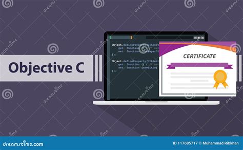 An Objective C Programming Online Learning Certification School Stock