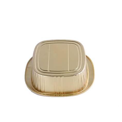Square Disposable Smoothwall Aluminium Foil Food Container Can