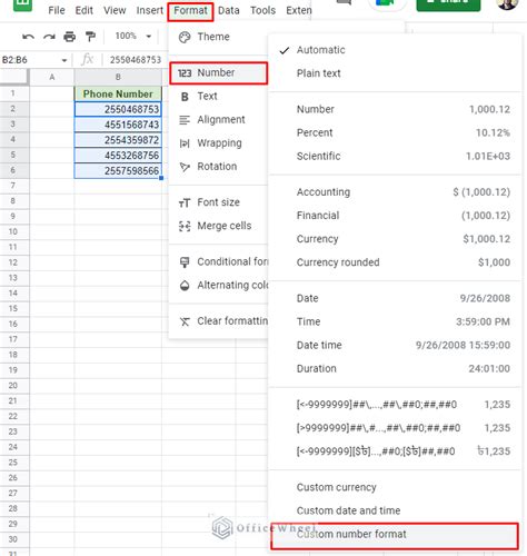 Format A Number With A Formula In Google Sheets OfficeWheel