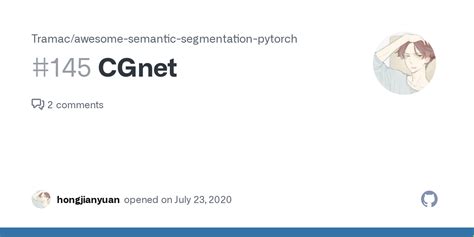 cgnet · issue 145 · tramac awesome semantic segmentation pytorch · github