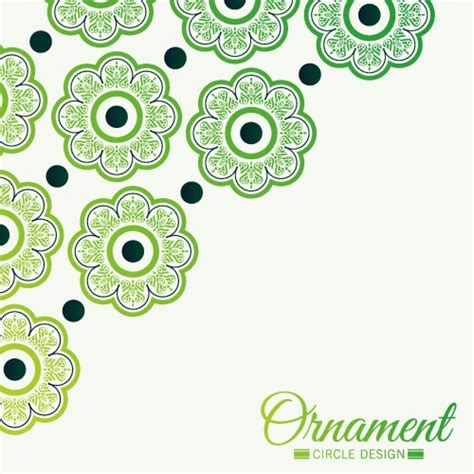 Green Circle Border Pattern Background Royalty Free Vector