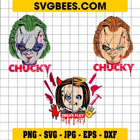 Evil Chucky Face Svg Svgbees