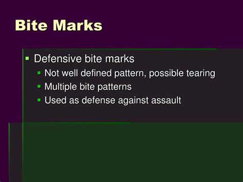 Ppt Bite Marks Powerpoint Presentation Free Download Id977079