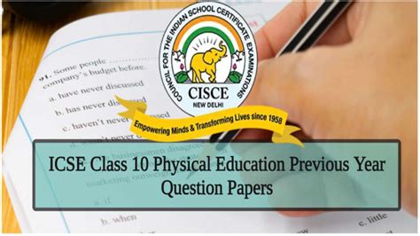 Icse Class 10 Physical Education Previous Year Question Papers Download