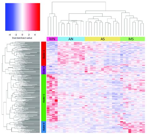Heatmap Of Normalized Gene Expression And Cluster Analysis Of Distances Download Scientific