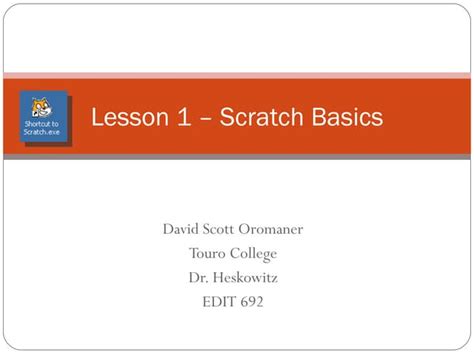 Scratch Lesson 1 Basics Ppt Computer Animation Computer