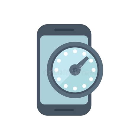 Smartphone Showing Speedometer Speed Internet Test Icon Stock Illustration Illustration Of