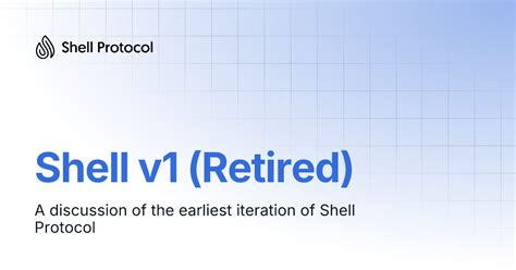 Shell V1 Retired Shell Protocol Wiki
