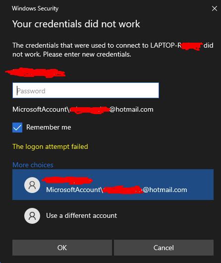 Remote Desktop Connection Logon Attempt Failed Microsoft Qanda
