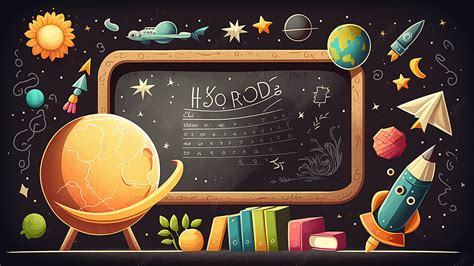 Cute School Blackboard Background School School Blackboard Cute