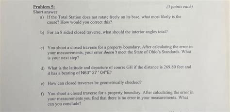 Solved Problem 5 5 Points Each Short Answer A If The