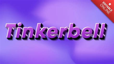 Tinkerbell D Purple Text Effect Generator