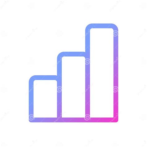 Bar Chart Pixel Perfect Gradient Linear Ui Icon Stock Vector