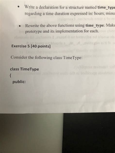 Solved Ii Default Constructor Sets Time To 0 Hours 0